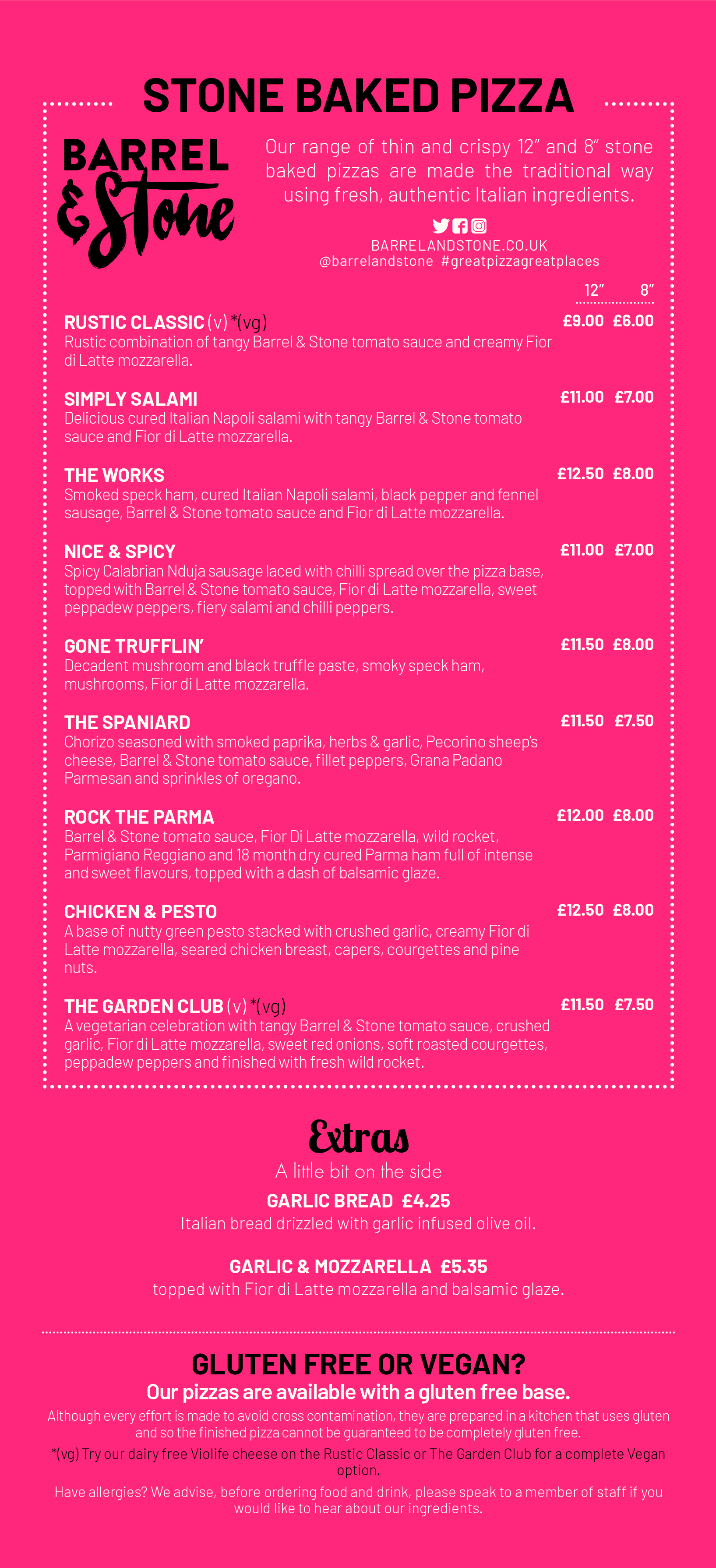 Menu - Bricklayers